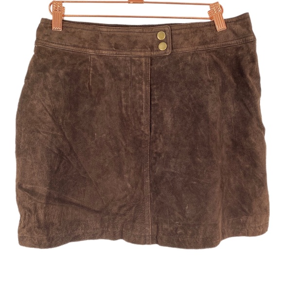 Maxima | Skirts | Vintage Maxima Brown Leather Mini Skirt | Poshmark